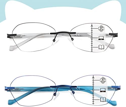 Amazon.com: SUNAMOY Multifocus Reading Glasses Women Stylish ...