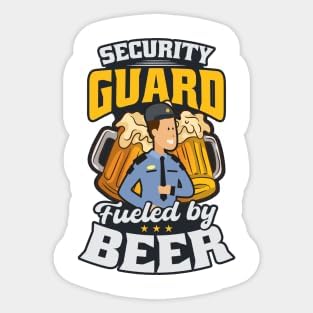 Amazon.com: Stickers Vinyl Security Guard Shirt | Fueled by Beer- Vinyl ...