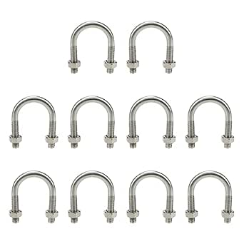 Sscon M6x22 304 Stainless Steel U-Bolt Fastener for 22mm Pipe Dia 10 ...