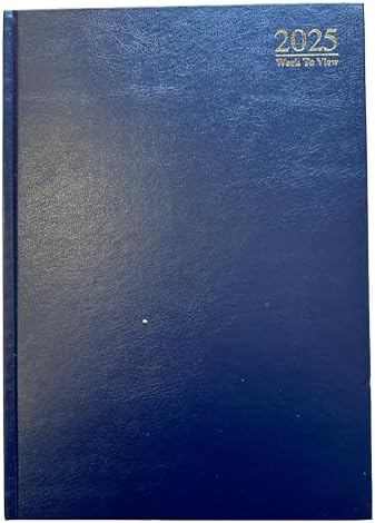 2025 Diary A4 Week to View - Navy Blue : Amazon.co.uk: Stationery ...