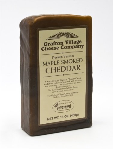 Amazon.com : Grafton Village Cheese Maple Smoked Cheddar Cheese 1 lb ...