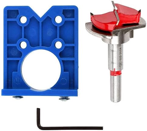 WangLaoWu 35mm Hinge Jig Drill Bits Sets, Concealed Bit Guide Door ...