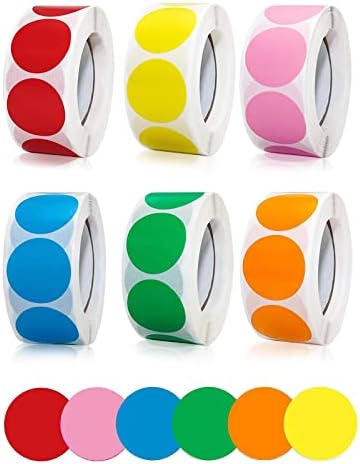 3000 PCS Gommette Ronde Multicolores, Gommettes Rondes, Etiquettes ...