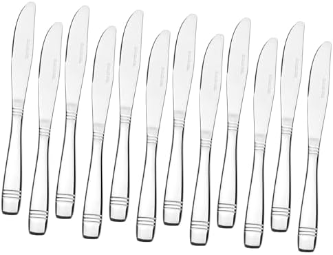 Minekkyes Table Knife Set, Dinner Knives Set of 12, Stainless Steel ...