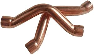 15 16 19 22 28 35mm ID Pure Copper End Feed Solder Cross Over Plumbing ...