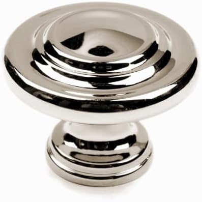 khtumeware 10 Pack 1-1/4 inch(32mm) Polished Nickel Cabinet Knobs Dresser Knobs Round Drawer ...