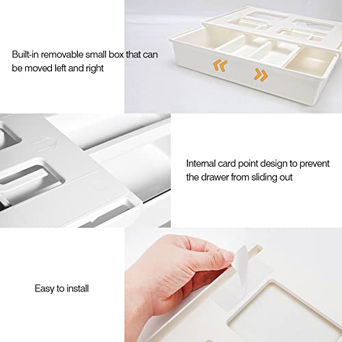 RANJIMA Under Desk Drawer Organiser Storage Box, Hidden Drawer Box ...