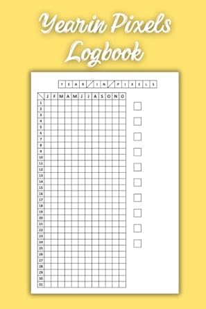 Year in Pixels Logbook: Mood tracker in pixels to track your mood every ...