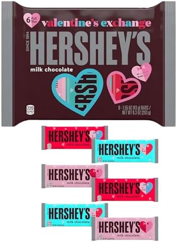 Amazon.com: HERSHEY'S Milk Chocolate Hearts, Valentine's Day Candy Bag ...