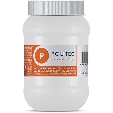 POLITEC PINTURA ACRÍLICA BLANCO DE TITANIO 500ML #301 : Amazon.com.mx: Hogar y Cocina