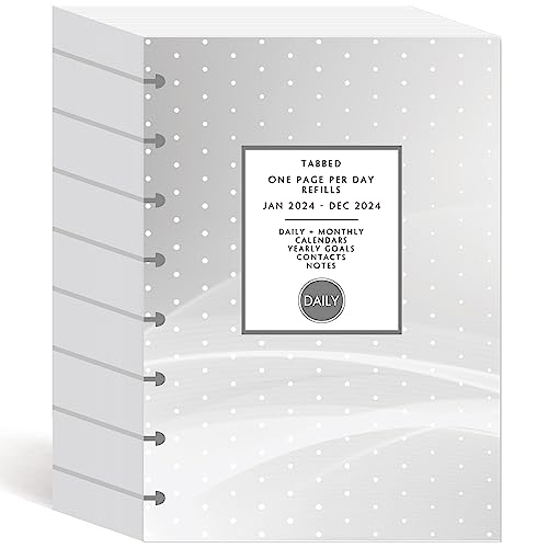 Snapklik.com : 2024 Daily Planner Refills For 8-Discbound Junior Size ...