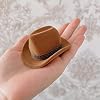 Amazon.com: Creative Cowboy Hat Shape Rings Box Velvet Brown Jewelry ...