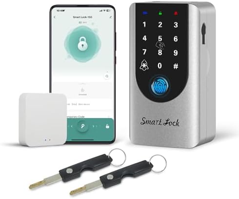 Fingerprint Smart Key Lock Box for Outside, Remote Access Wireless Key ...