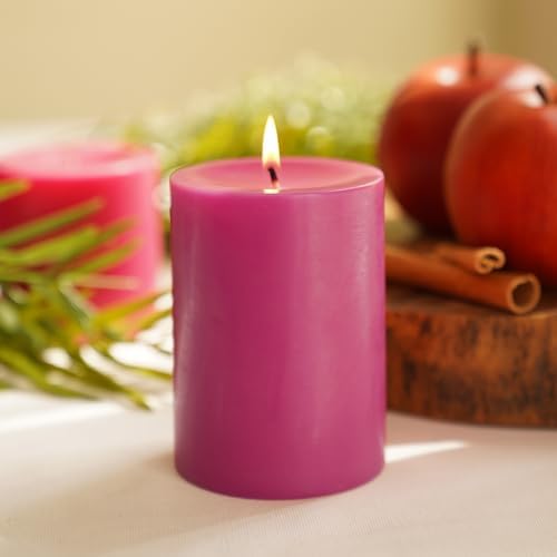 Pure Home + Living Pink Apple Cinnamon Pillar Candle - Large : Amazon ...