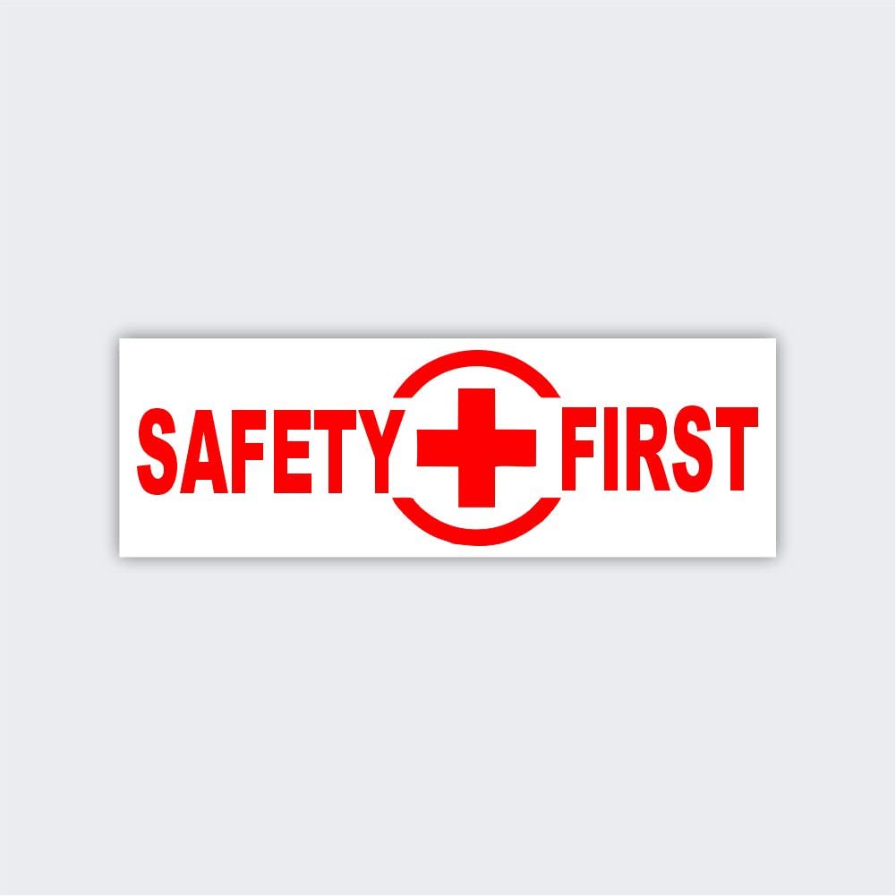 Buy BIRD'S MIND Safety First Sign Board Office With Red Cross Line ...