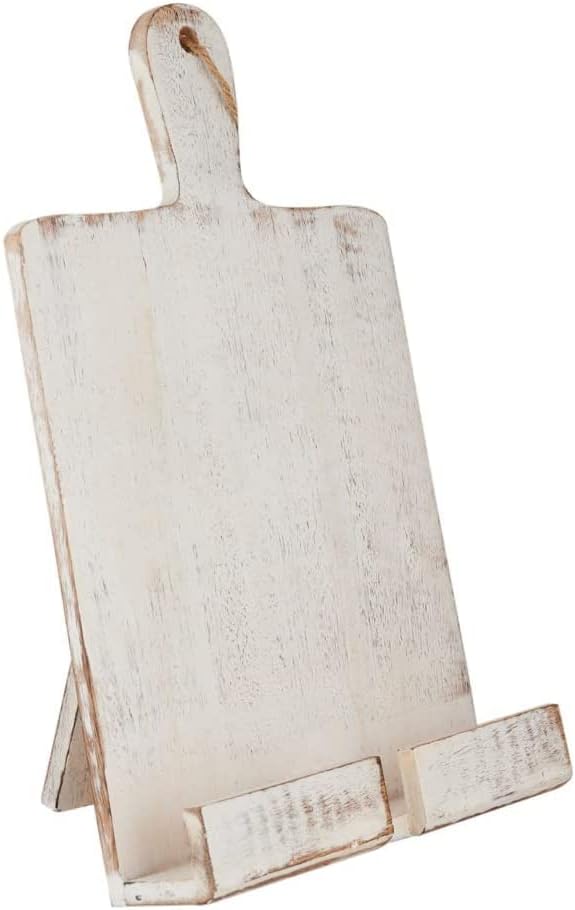 Amazon.com: Wedding Gift Wooden Cookbook Stand Chopping Board Style ...
