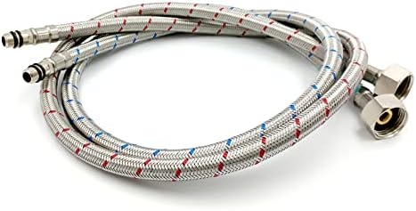 2 Pcs Flexible Tap Connectors, 1/2" 200 mm Flexi Pipe Connectors Flexi ...