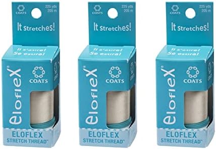 Amazon.com: C&C Eloflex Streatchable Thread 3 - Pack of Natural Thread ...
