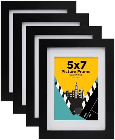 4 Pack Picture Frame, 7x5 Photo Frames Tabletop and Wall Mounting ...
