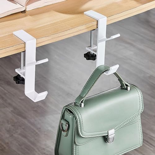 Amazon.com: KISOY 2PCS Desk Hook, Under Desk Handbag Hanger Purse Hook ...