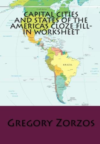 Capital Cities and States of the Americas cloze Fill-In Worksheet ...