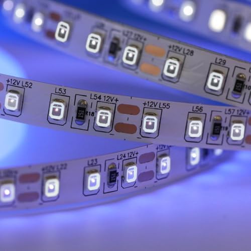 Amazon.com: Ultraviolet LED Strip, 365nm-370nm, 16.4Ft, DC12V, 24Watt ...