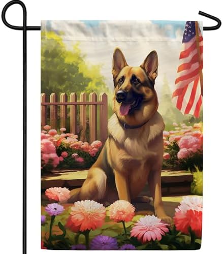 Amazon.com : America Forever Spring Summer German Shepherd Dog Garden ...
