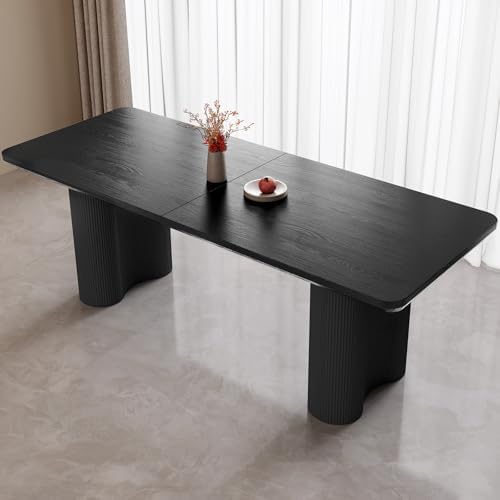Amazon.com - QEZEOM Modern Dining Table for 8, 78.97" Large Rectangular ...
