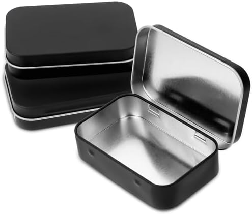 Amazon.com - SECALIFE 3Pack Silver Metal Rectangular Empty Hinged Tins ...