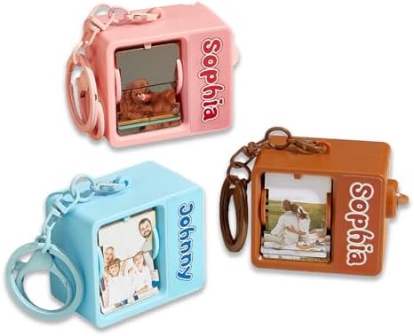 Custom Photo Keyring Personalised Photo Flip Book Keychain with Name ...