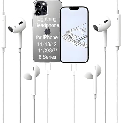 Amazon.com: Apple Earbuds, [MFi Certified] with Lightning Connector ...