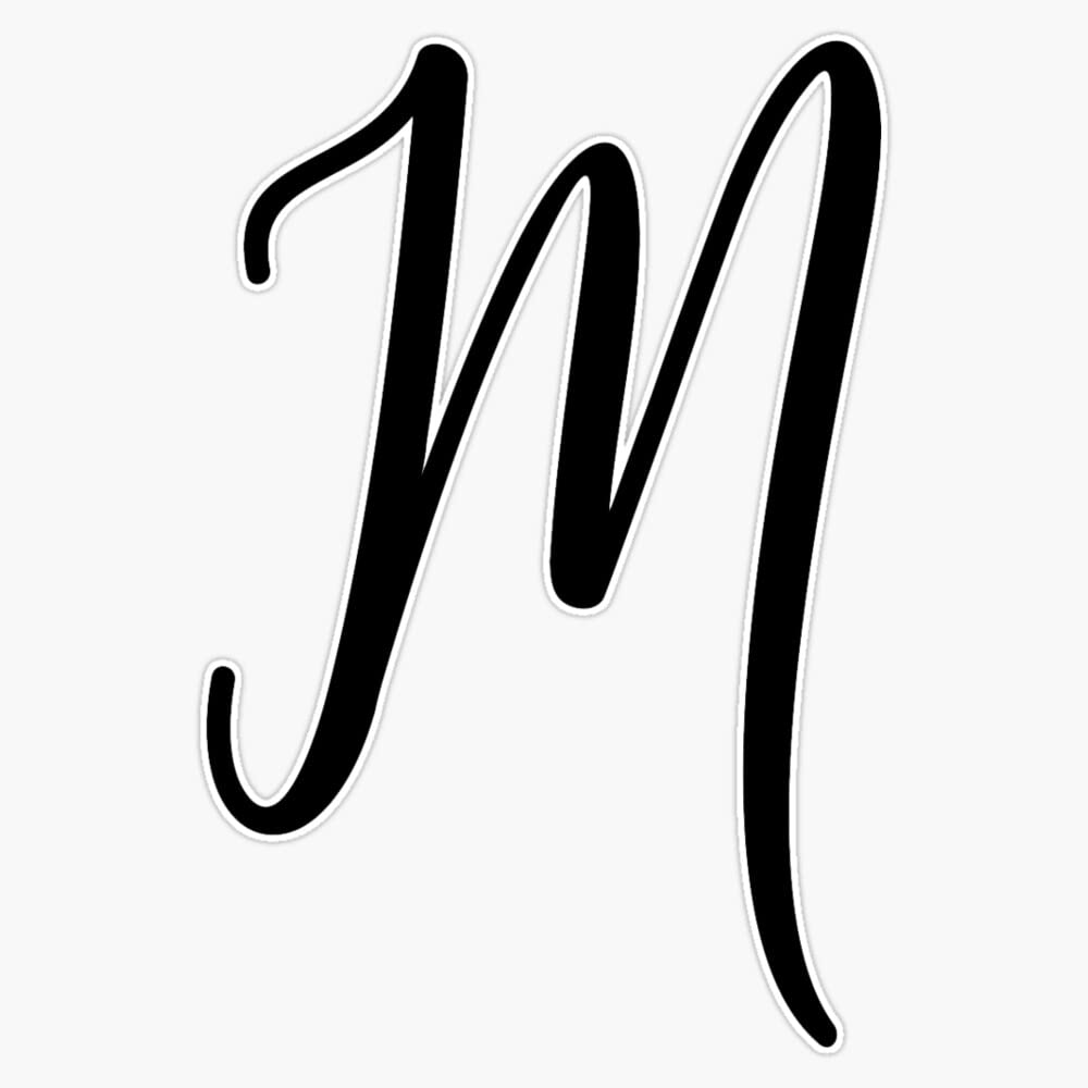 Amazon.com: Letter M Bumper Sticker Vinyl Decal 5" : Sports & Outdoors
