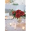 Amazon.com: ICBOX Artificial Flowers 30 pcs Red Glitter Roses ...