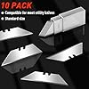 DIYSELF 2 Pack Box Cutter Retractable with 10 Pack Utility Knife Blades ...