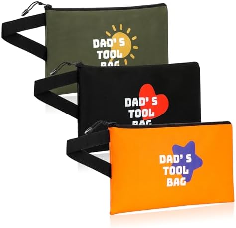 WISEPRO 3 Pack 12.5 Inch Tool Pouches with Zipper for Dad Husband Men ...
