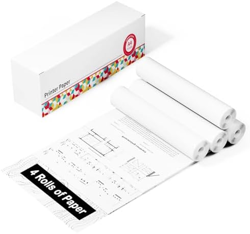 A4 Thermal Printer Paper Rolls 210x297mm, 4 Ream, 84 Sheets, 400g, M832 ...