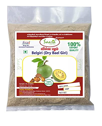 SAARA Vilvam Palam(Belgiri fruit) powder Bael Fruit powder Aegle ...