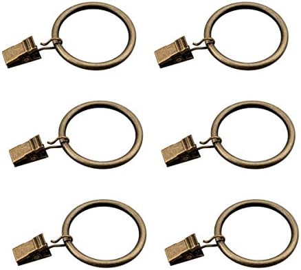 Coideal Set of 30 Bronze Curtain Rings Clips/Heavy-duty Metal ...
