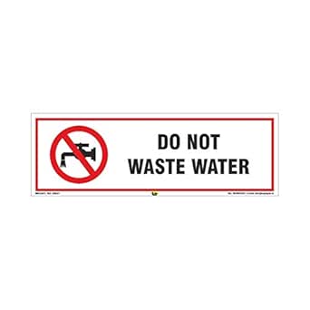 Mr. Safe - Do Not Waste Water Sign Hard Plastic Lamination (15 Inch X 6 ...