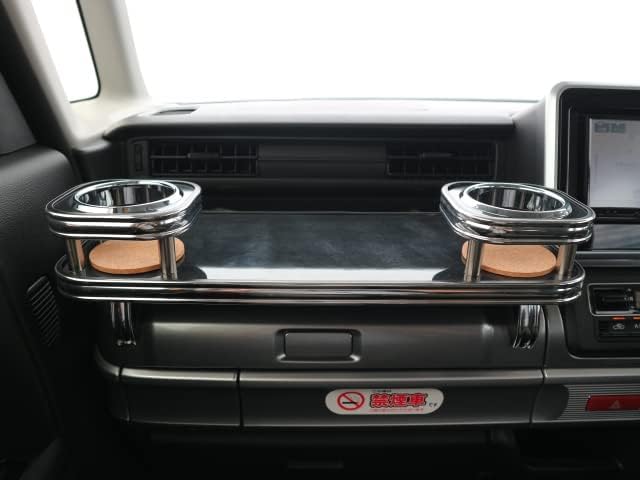 Amazon | 限定品 MK53Sスペーシアギア（18/12～）フロントテーブル2 ブラックウッド ブラックフルメッキ | トレイ | 車＆バイク