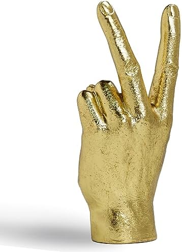 Amazon.com: Alfuvcona Gold Decor, Gold Gesture Statues and Sculptures ...