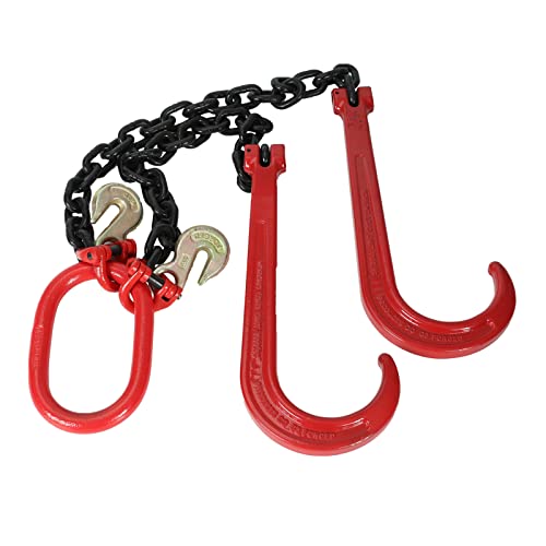 Snapklik.com : Gooeap G80 Tow Recovery V Chain W/ 3/8 X 2Legs