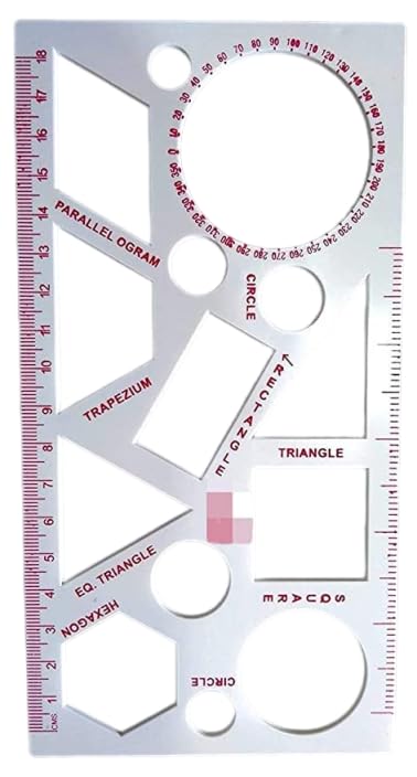School Geometry Stencil of 14 Different Shapes/Geometry Shapes Stencil ...