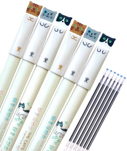 Amazon.com: Cat Pens, 6pcs Kawaii Cat Pens Cat Gifts for Cat Lovers ...