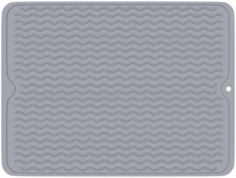 Amazon.com: Silicone Dish Drying Mat, Non-Slip Dishwashing Mat for ...