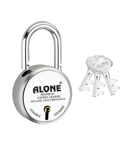 Alone Round Padlock 40mm 3 Keys Hard Shackle Double Locking | Padlocks ...