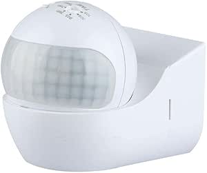 Amazon.com: PIR 180° Infrared Motion Sensor Swivel Head - White - VT ...