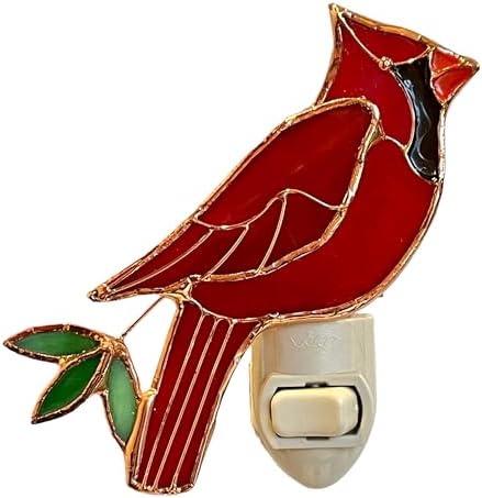 Stained Glass Red Cardinal Bird Night Light - Amazon.com