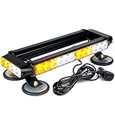 Amazon.com: Xprite Amber Yellow 36 LED Rooftop Emergency Strobe Lights ...