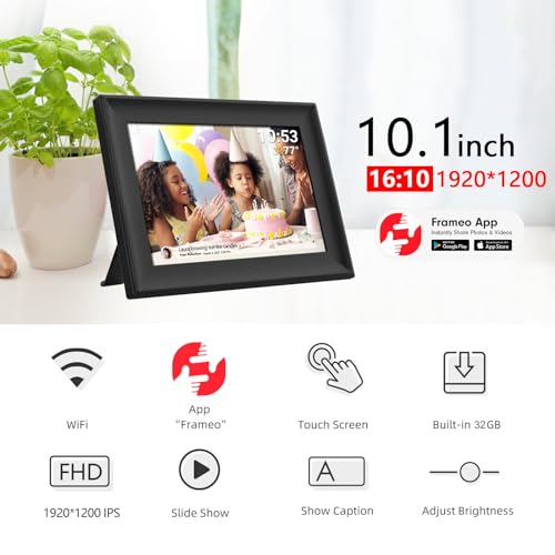 Snapklik.com : 32GB FRAMEO 10.1 Inch Smart WiFi Digital Photo Frame ...